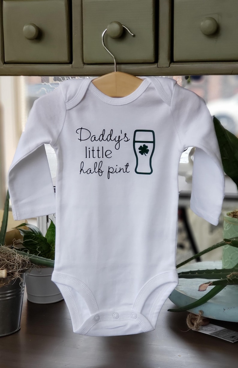 Daddy's Half Pint, Irish Baby, St. Patrick's Day, Baby Outfit, Baby ...