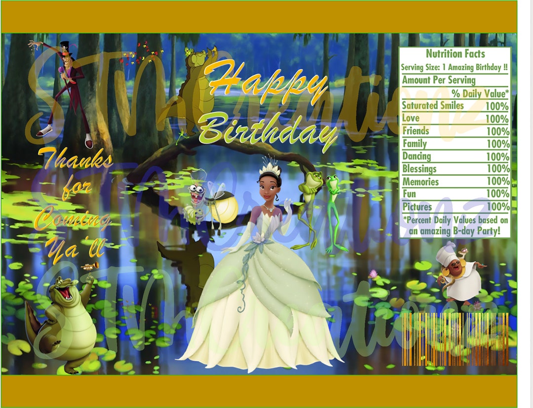 Princess & the Frog Chip Bagprincess Tiana Chip Bagdigital Downloadchip ...