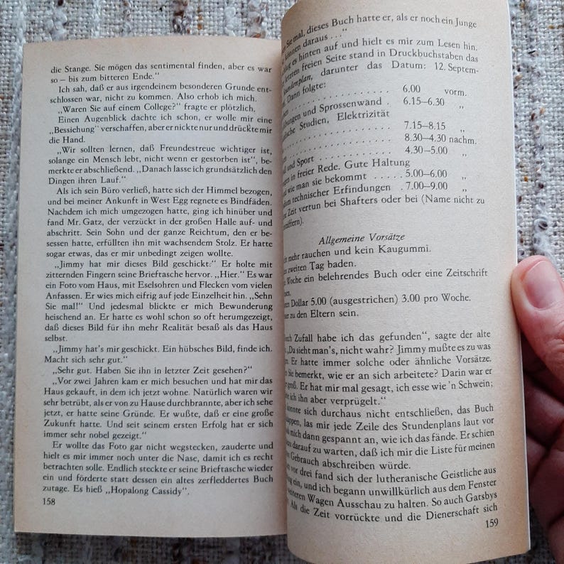 Livro alemão antigo: Der Grobe Gatsby, de Francis Scott Fitzgerald ...
