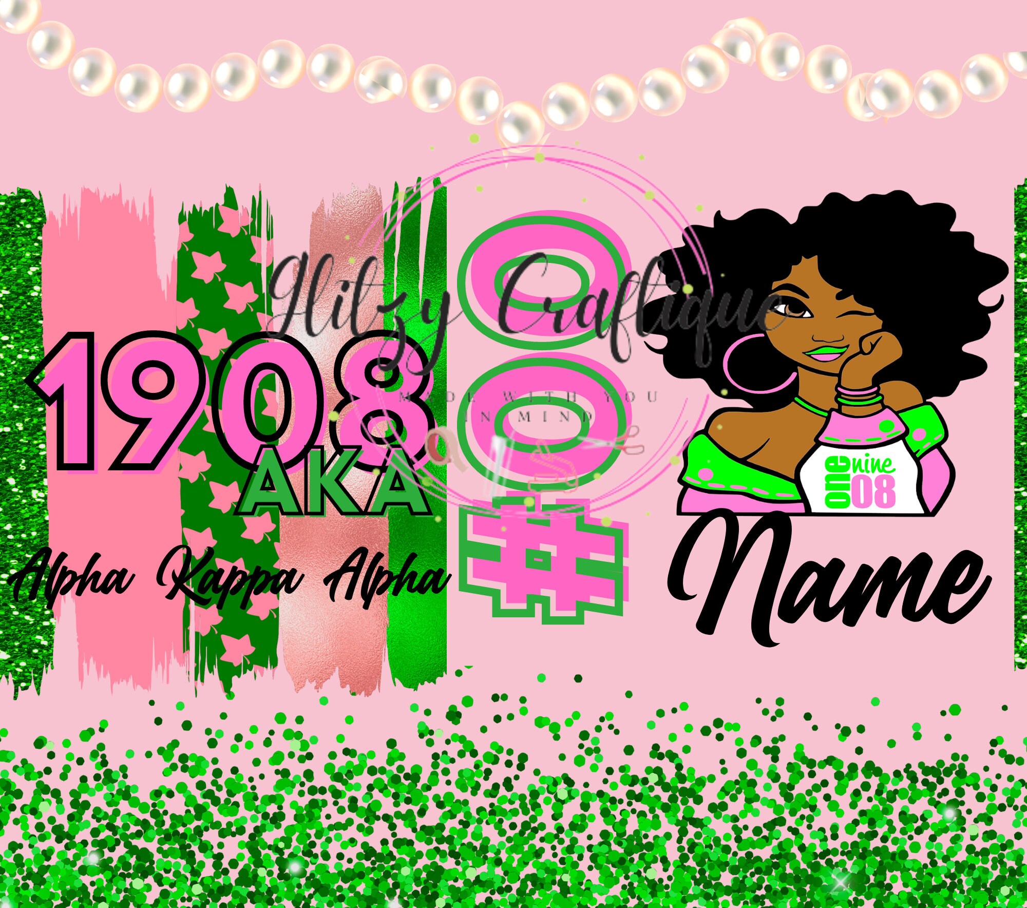 AKA Tumbler Wrap PNG - Etsy