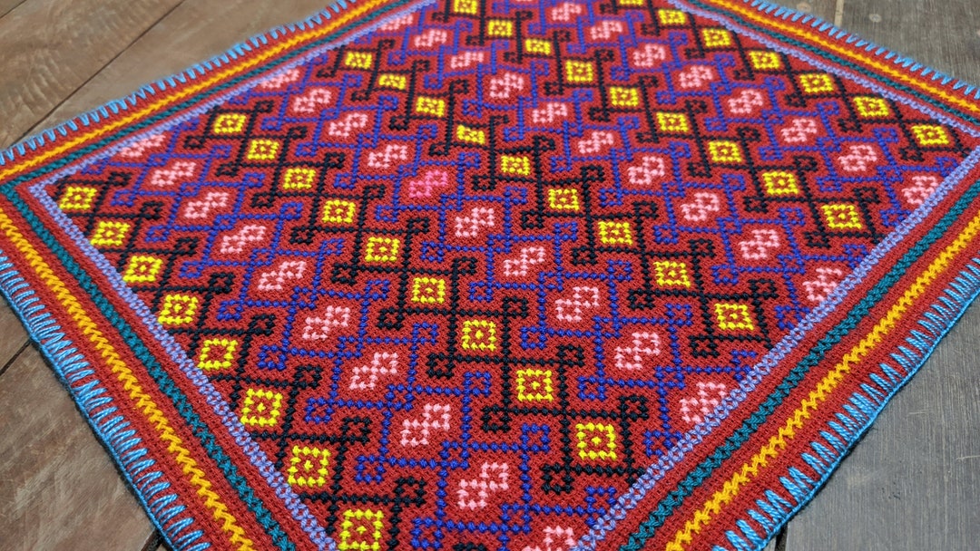 40x34.5cm Shipibo Tapestry - Etsy