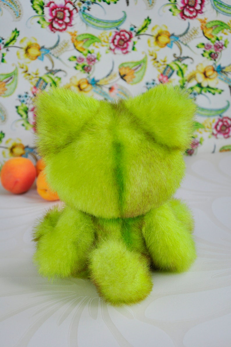 Green stuffed cat toy unique cat toy plush cat kitten toy | Etsy