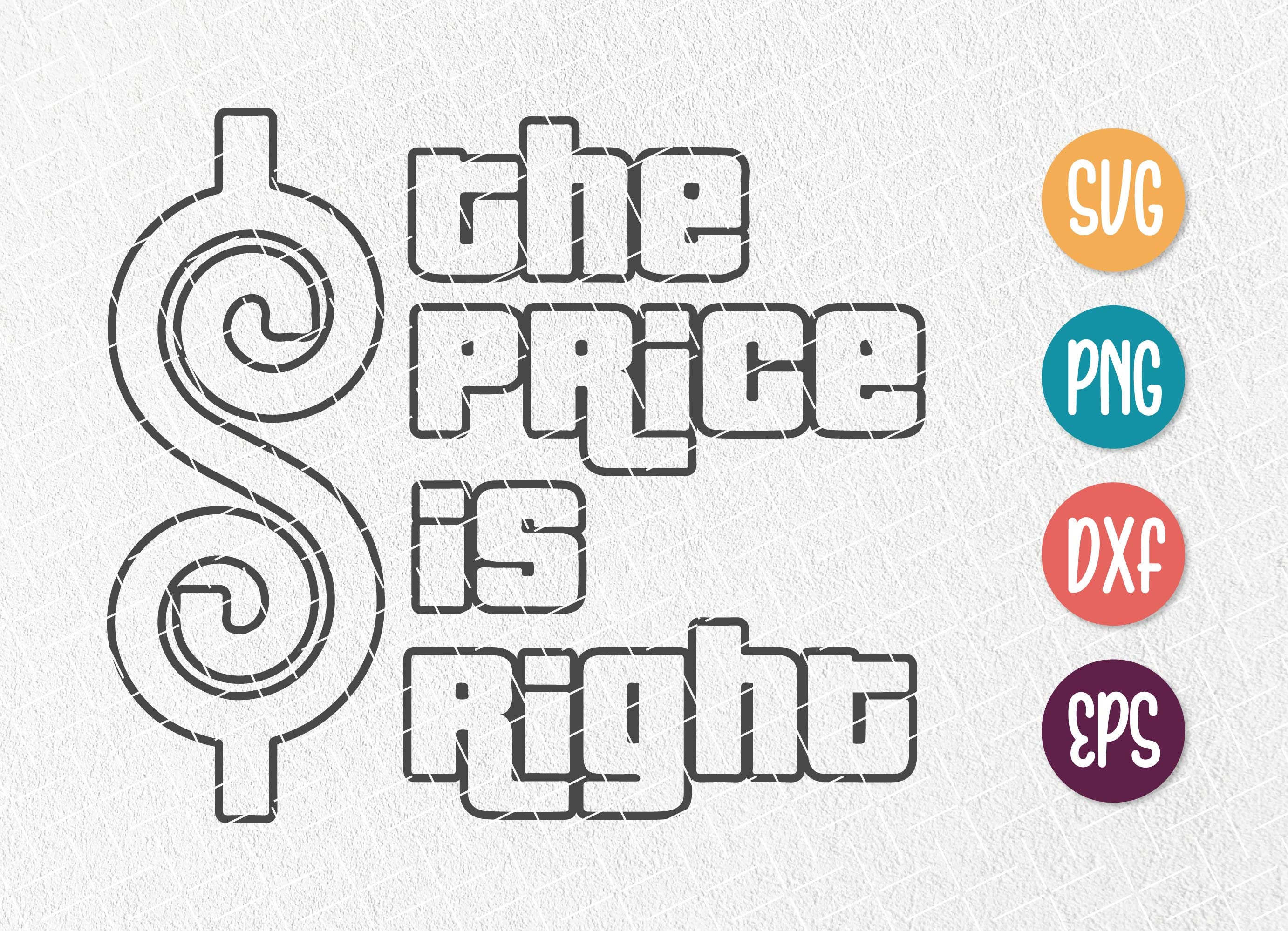 The Price is Right SVG/PNG Cut Files for Silhouette & Cricut - Etsy