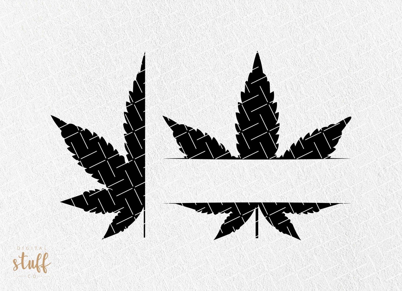 Half Weed Svg Weed Leaf Svg Pot Leaf Svg Svg Files for - Etsy