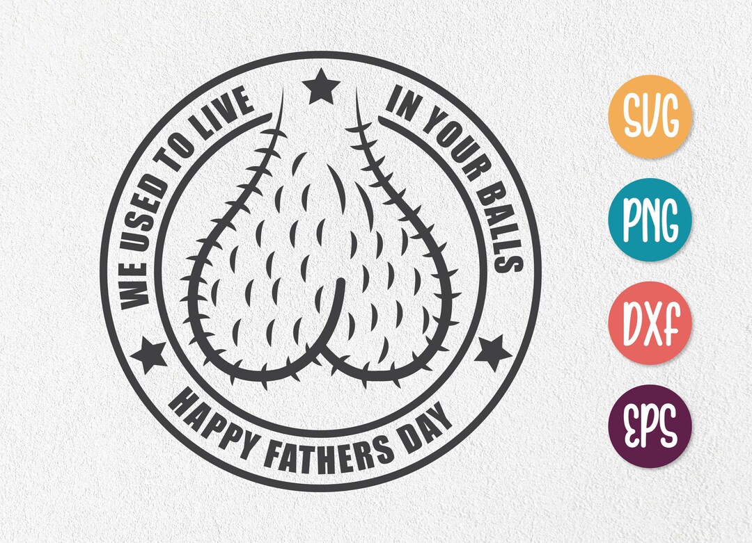 We Used To Live In Your Balls Svg Funny Father s Day Etsy