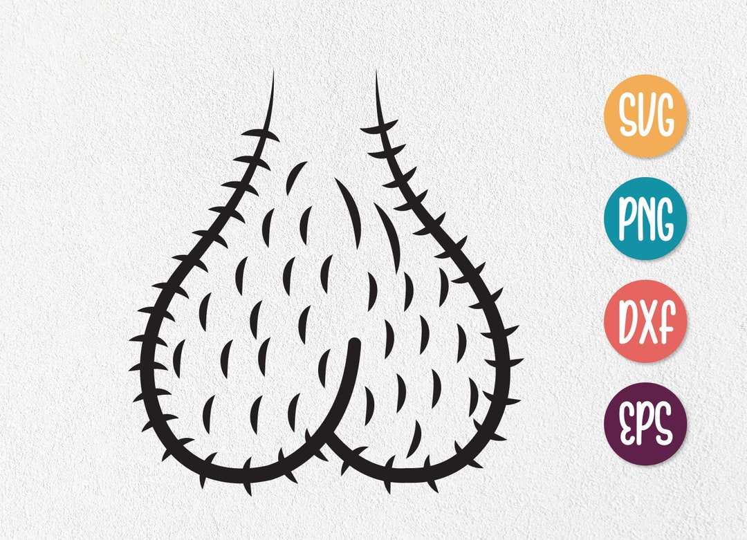 Scrotum Svg Hairy Balls Clip Art Scrotum Silhouettes Hoden Etsy