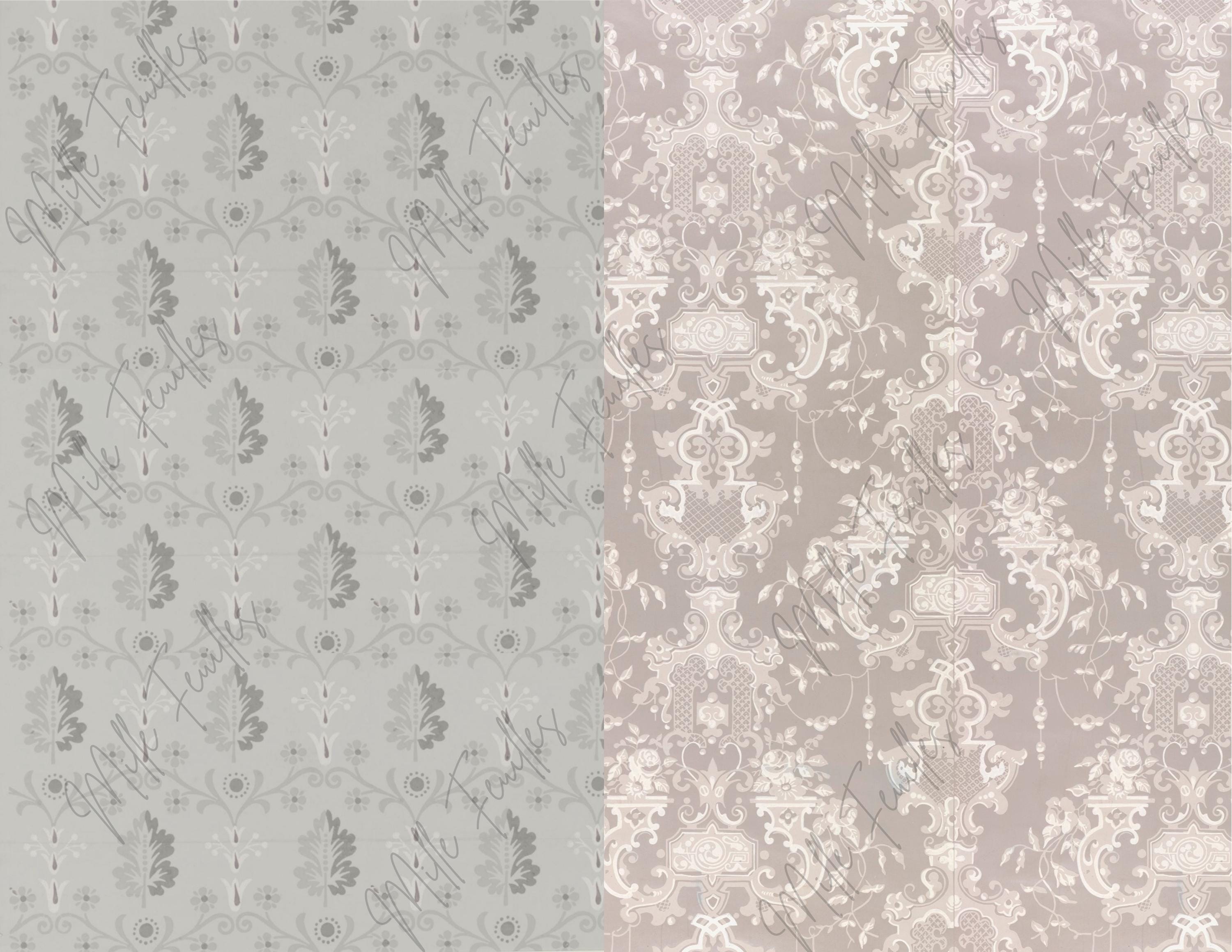 Antique Wallpaper Textures: Printable Ephemera for Junk Journals ...