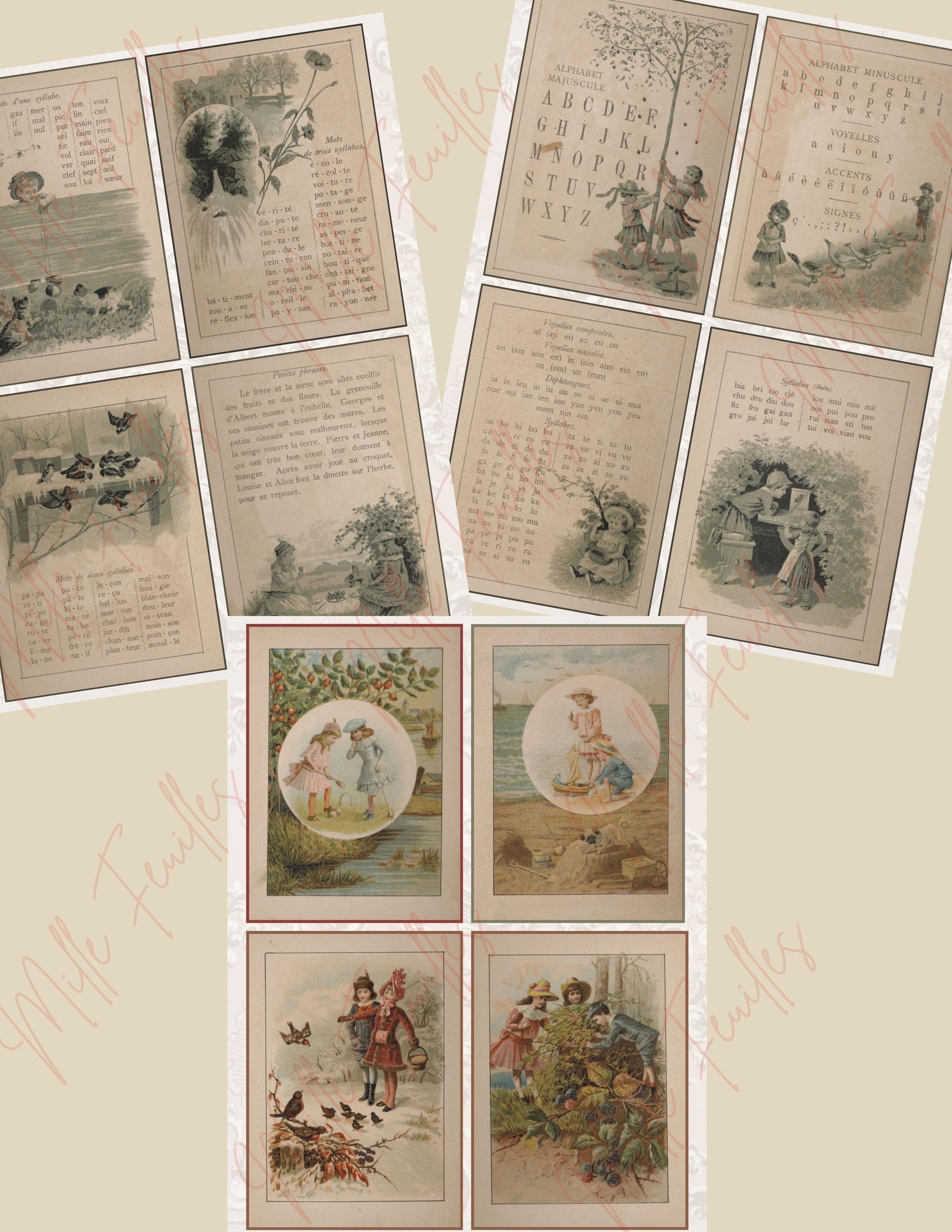 Antique Illustrations Printable for Journaling and Art Digital Download ...