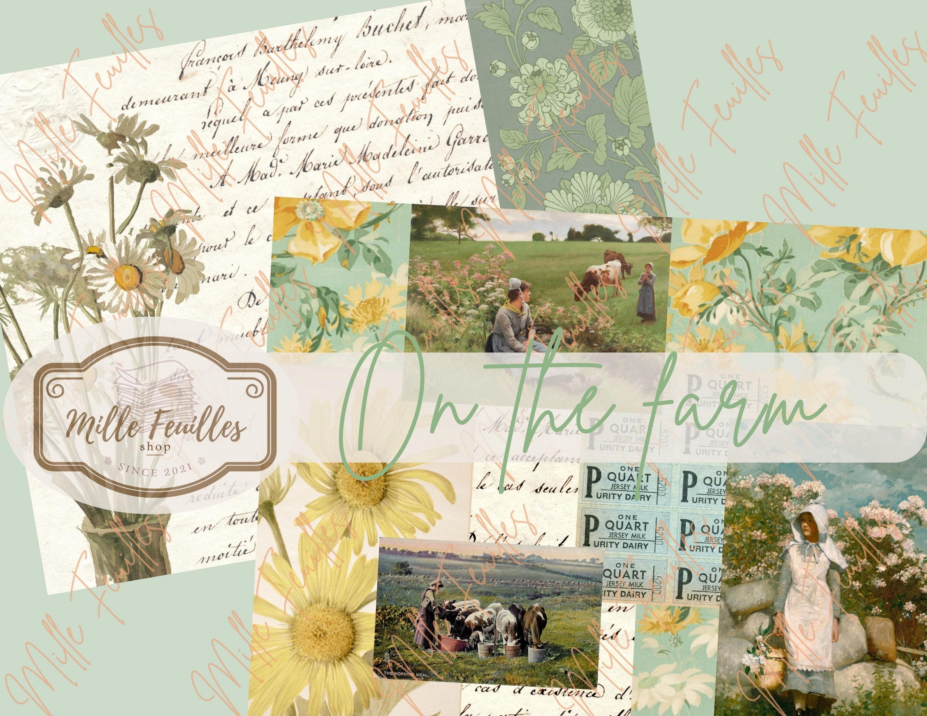 On the Farm Digital Kit - Printables for Journaling Art - Junk Journal ...