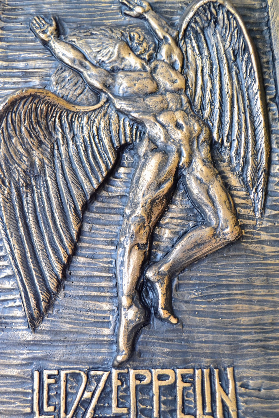 Handmade Icarus Gold Rock Art Sculpture - Etsy