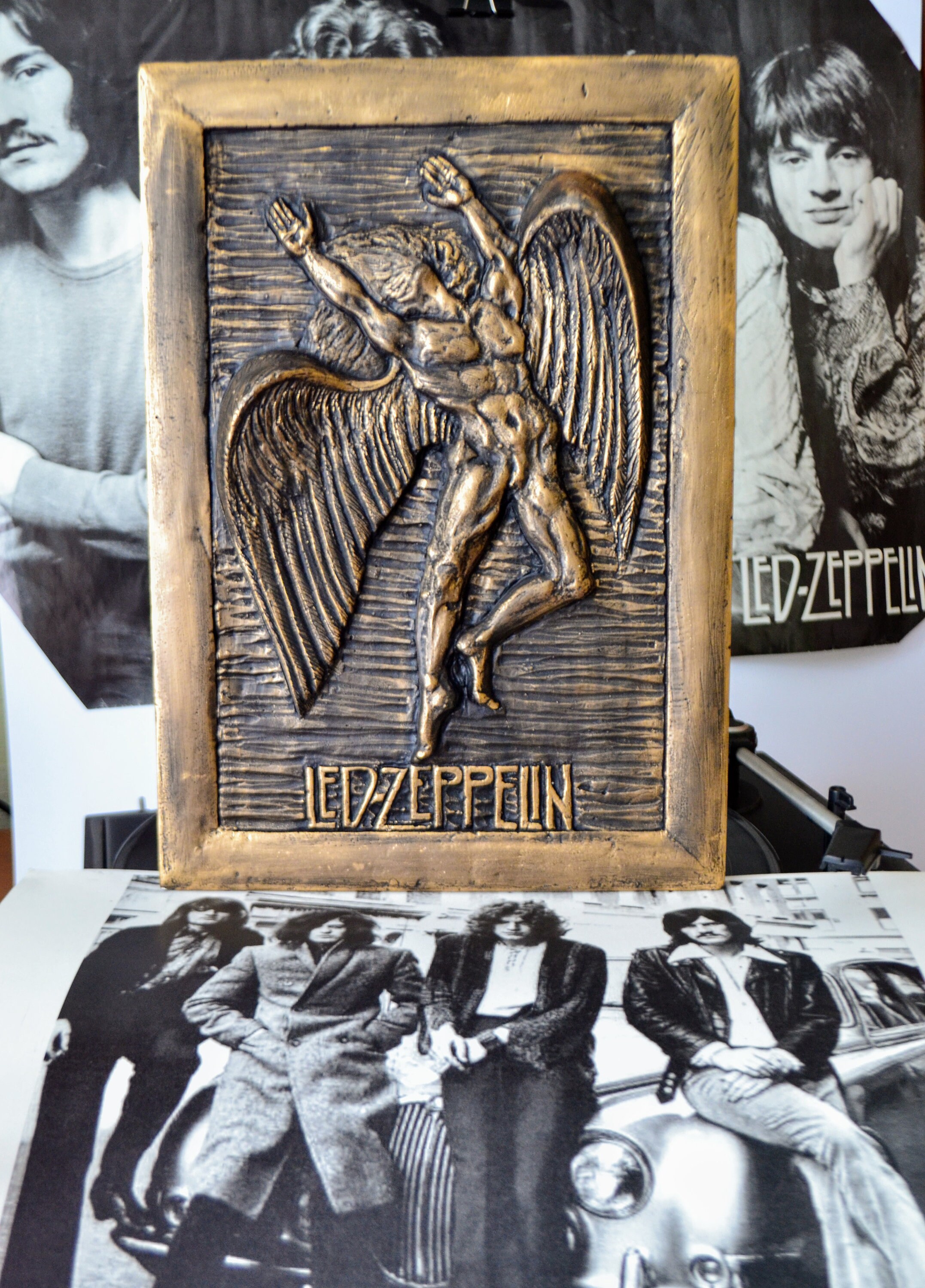 Handmade Icarus Gold Rock Art Sculpture - Etsy