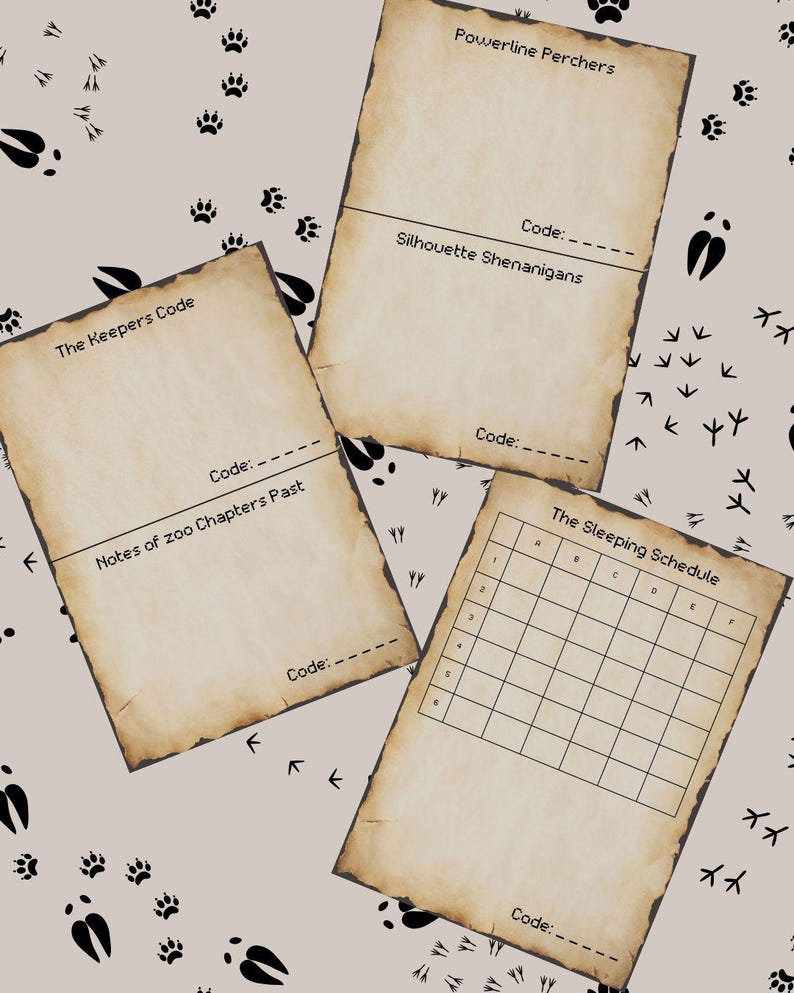 Escape From the Zoo, Escape Printable for Big Kids and Adults, Animal ...