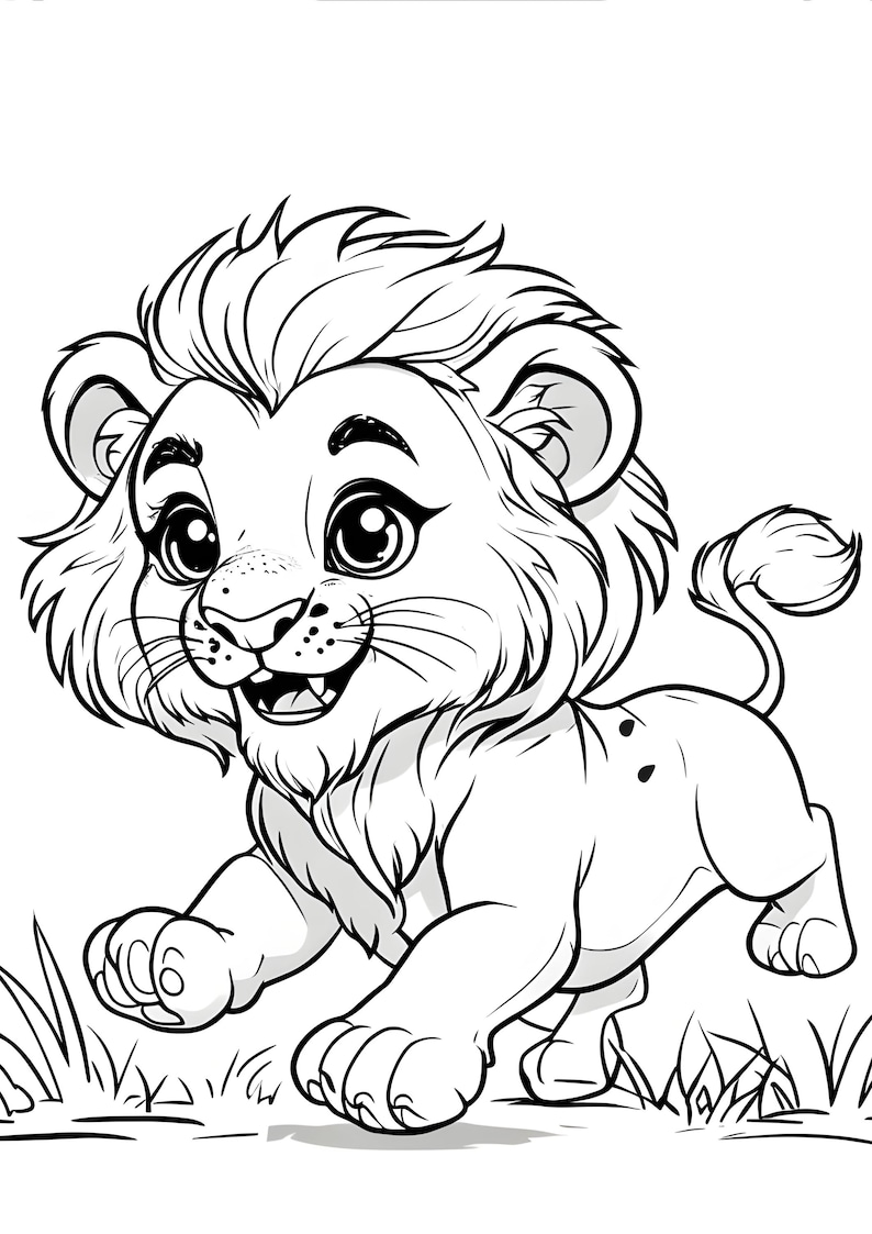 Animal Themed Digital Coloring Pages A4 Woodland Forest Savannah ...