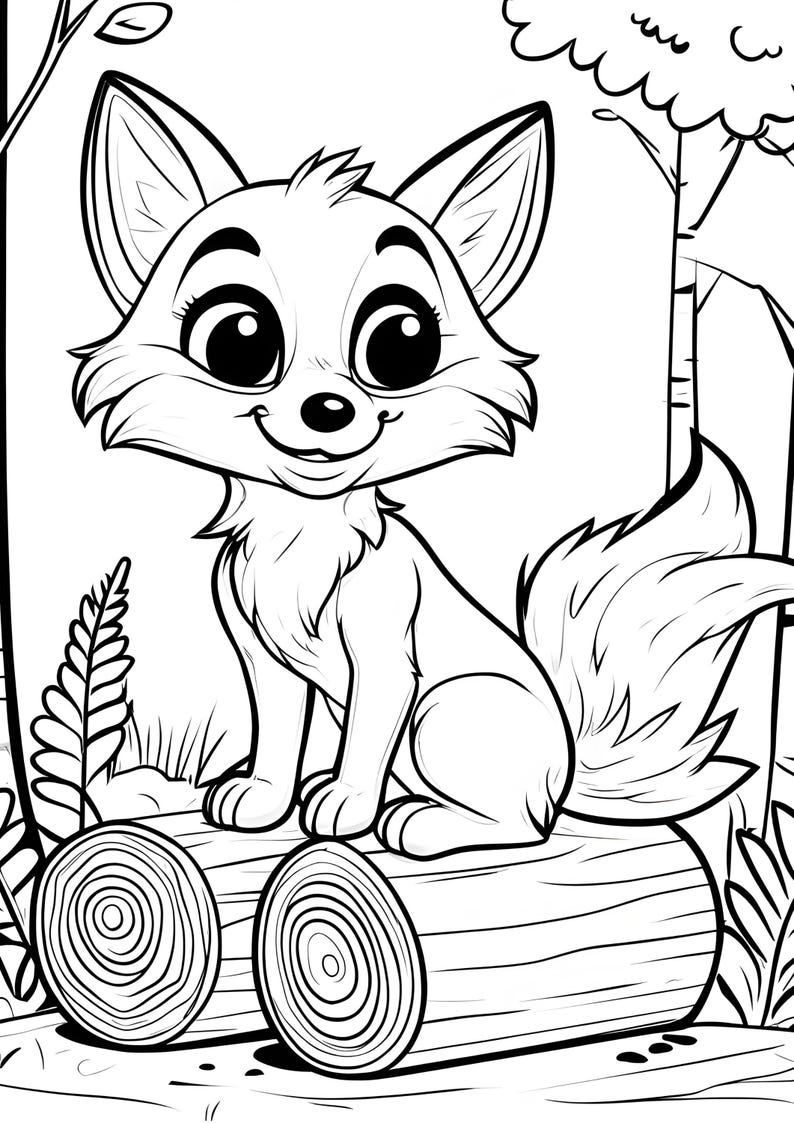 Animal Themed Digital Coloring Pages A4 Woodland Forest Savannah ...