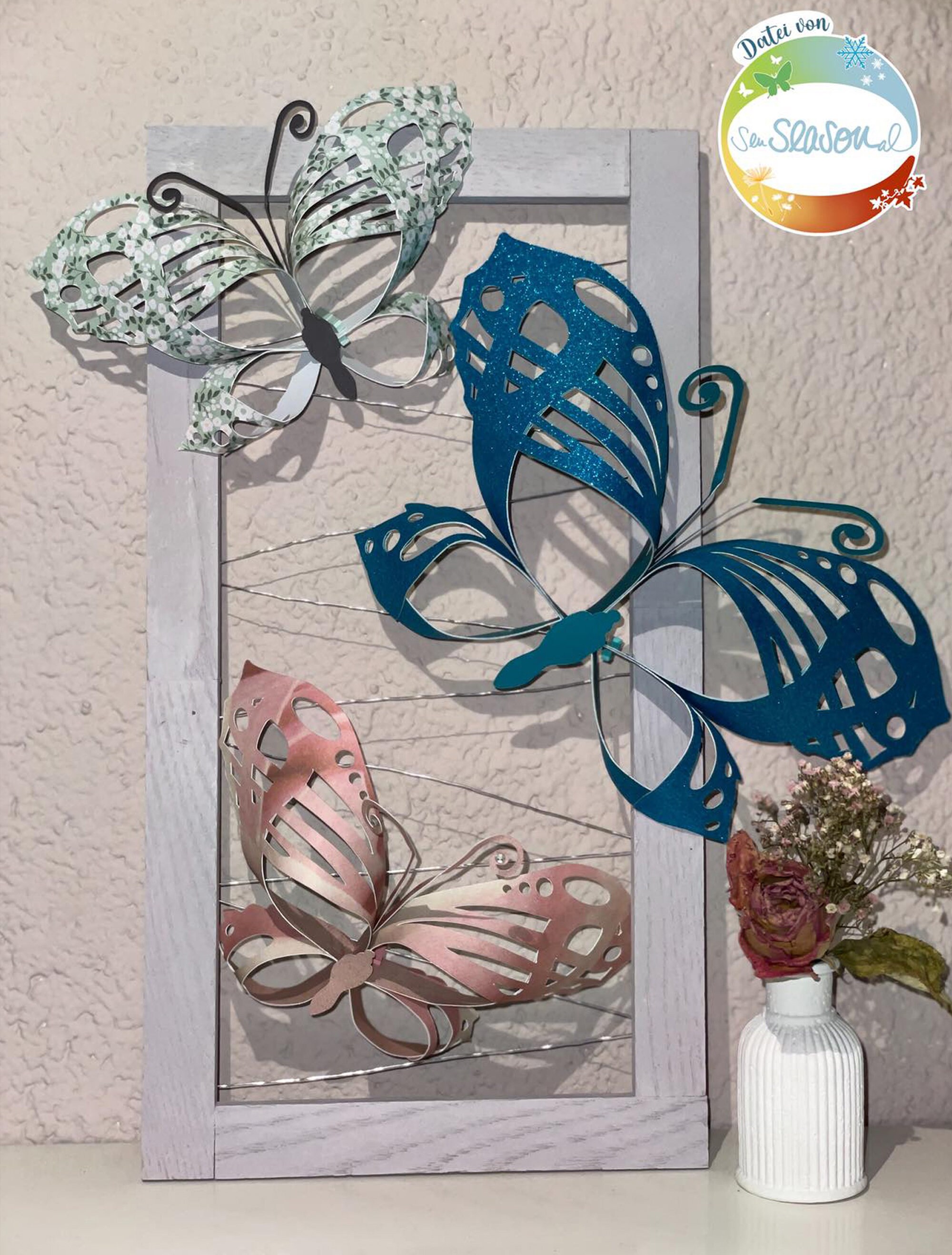 Plotter File 3D Butterfly, SVG Including Instructions, Folder Made of ...