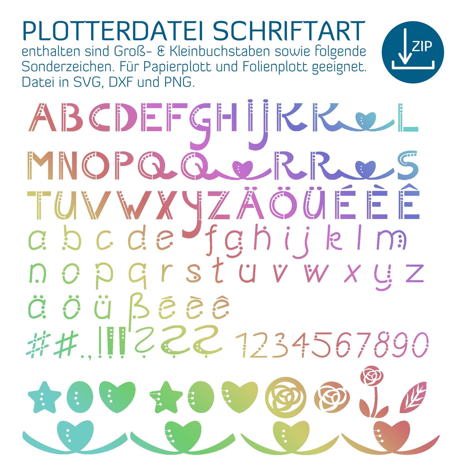 Plotter File Font Optimized for Paper Plotting, Also for Foil Plotting ...