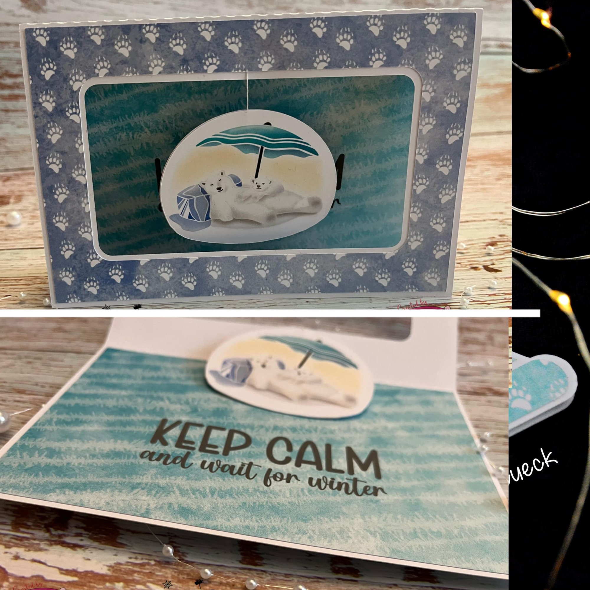 Bundle Polar Bear on Ice Cubes, Digistamp Set and Plot File, Large ...