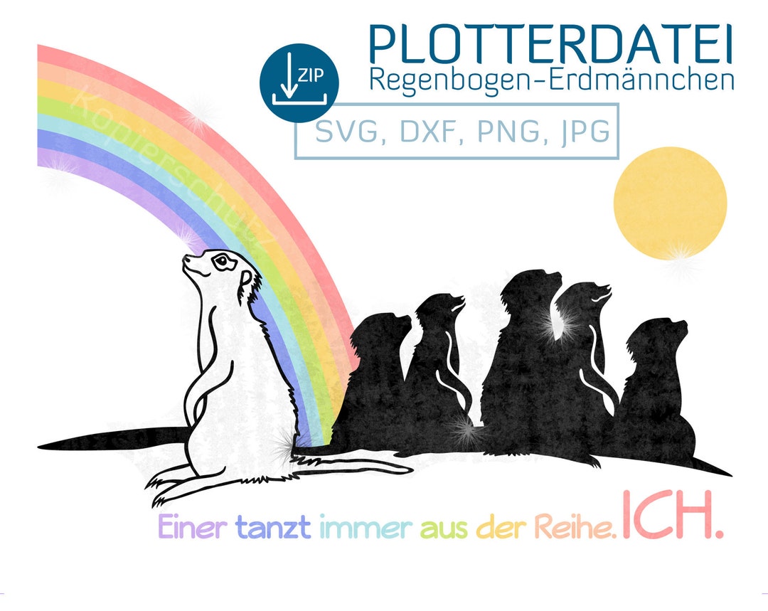 Plott File Meerkats, Rainbow of Possibilities, Plotter File for Slide ...