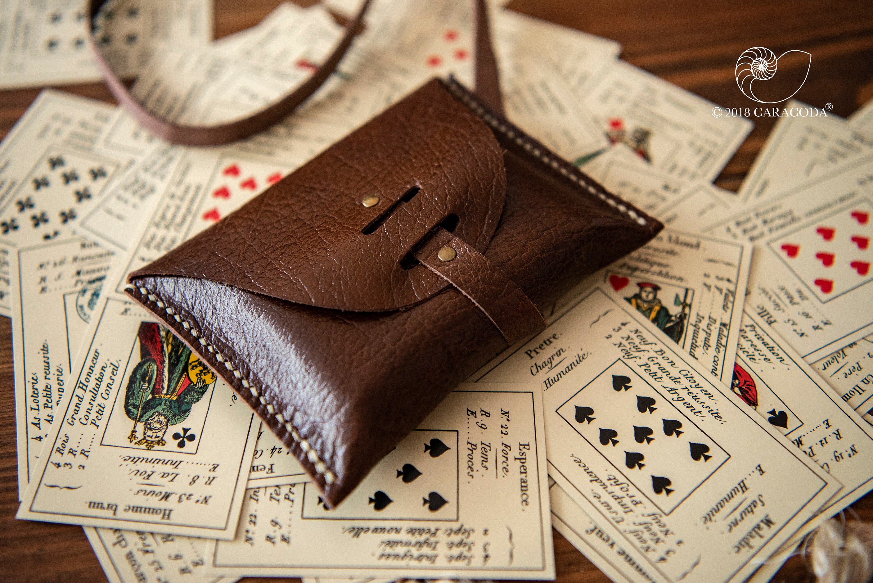 Small Leather Pouch, for Playing Cards, Lenormand, Poker, Bridge ...