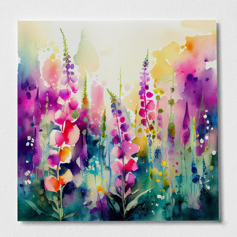 Abstract Wildflower Meadow Painting Colourful Vibrant - Etsy UK