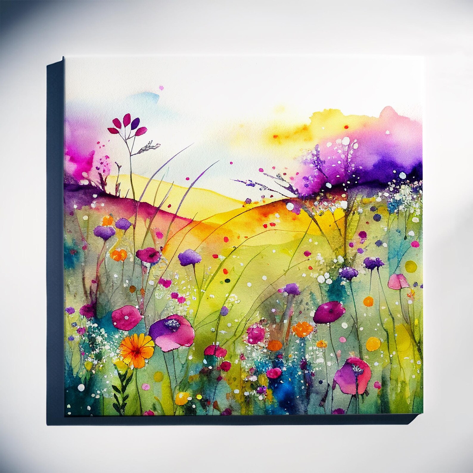 Abstract Wildflower Meadow Art Print – Colorful Botanical Wall Decor - Etsy