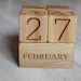 Wood Calendar Wood Blocks Perpetual Calendar Table Desk Organizer ...