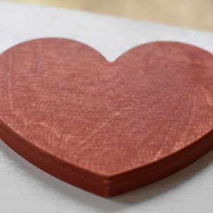 Red Wood Heart St Valentines Day Gift Heart Shape Decor Romantic Gift ...