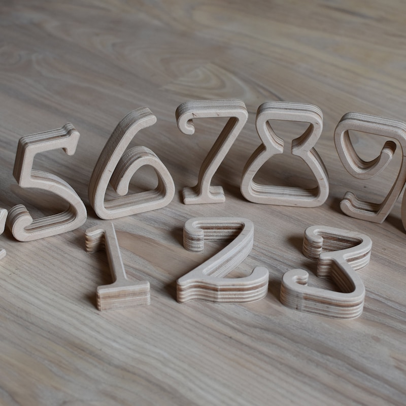 Wood Table Numbers - Etsy