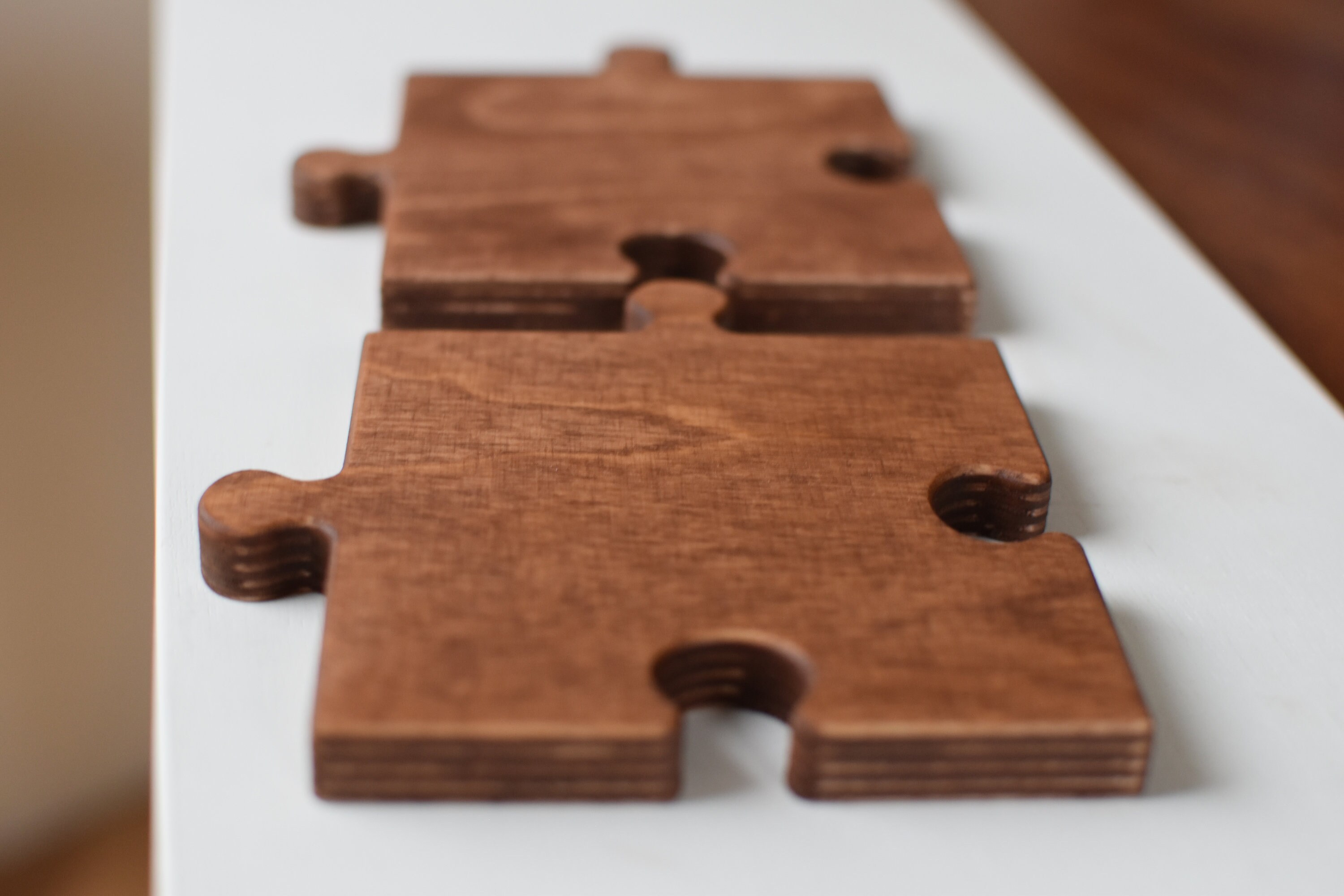 Brown Wood Puzzle Coaster Cup Pad Wood Coaster Puzzle Coaster Cold ...