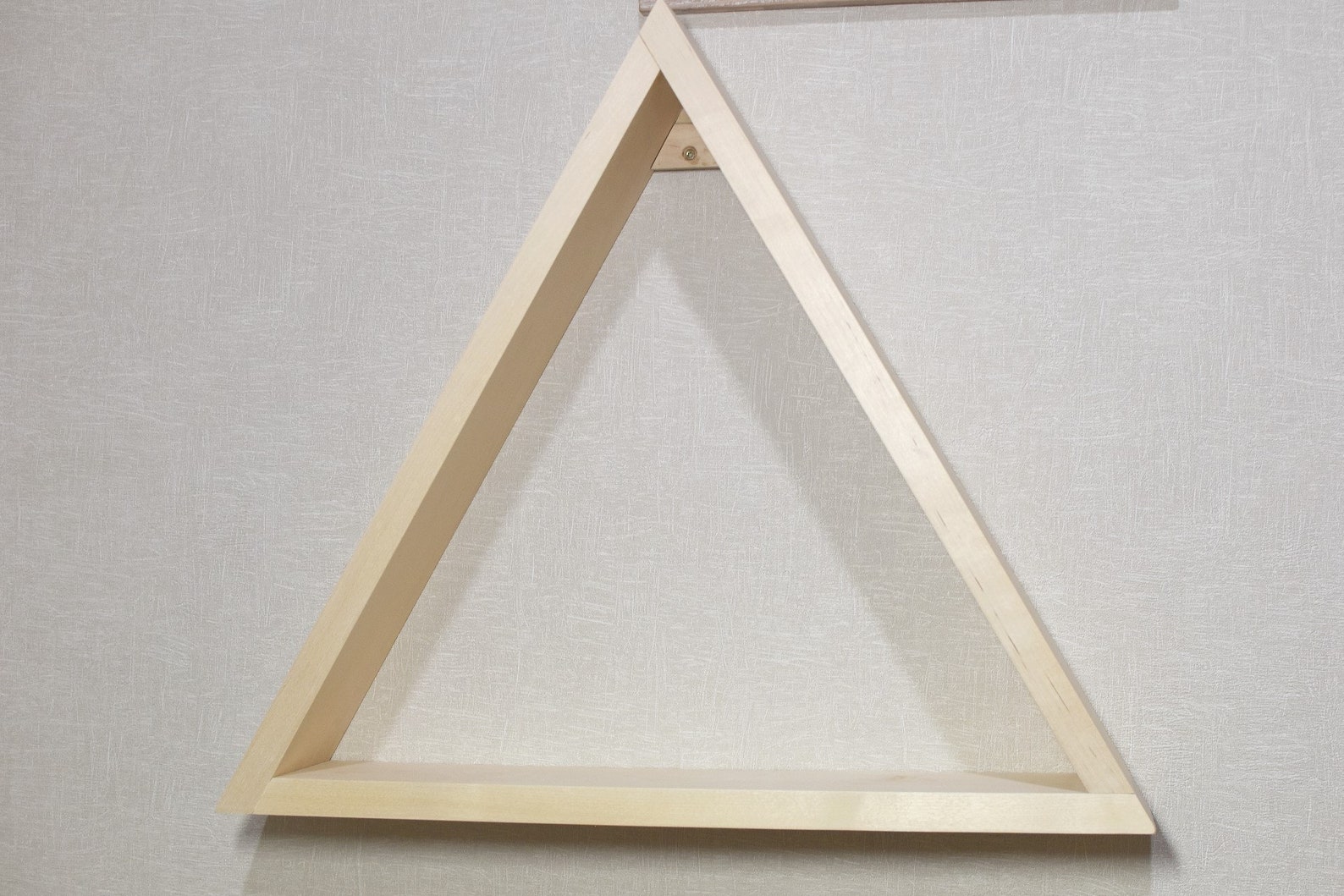 Wood Triangle Shelf for Walls Natural Baltic Birch Wood Shelf - Etsy