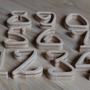 3'' 1-12 Wood Table Numbers Free Standing Wood Table Numbers Rustic ...