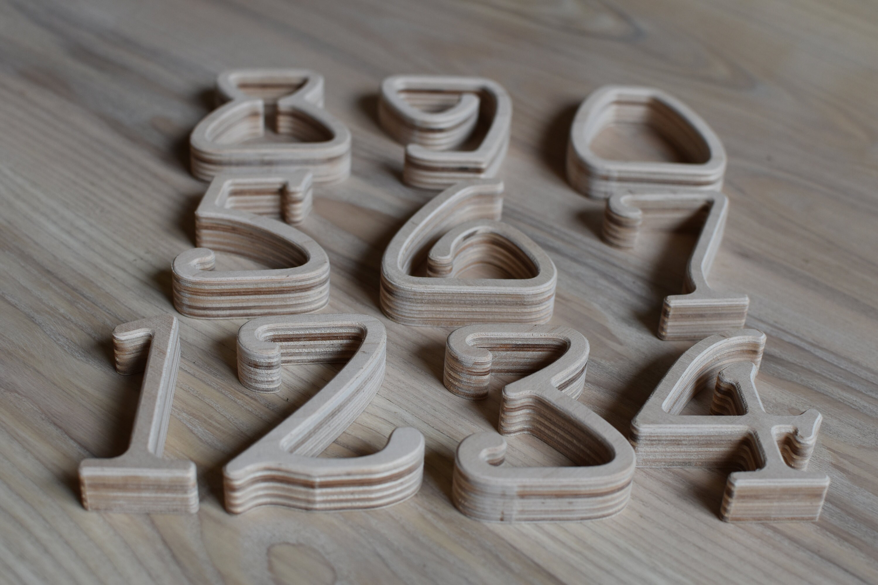 3'' 1-12 Wood Table Numbers Free Standing Wood Table - Etsy