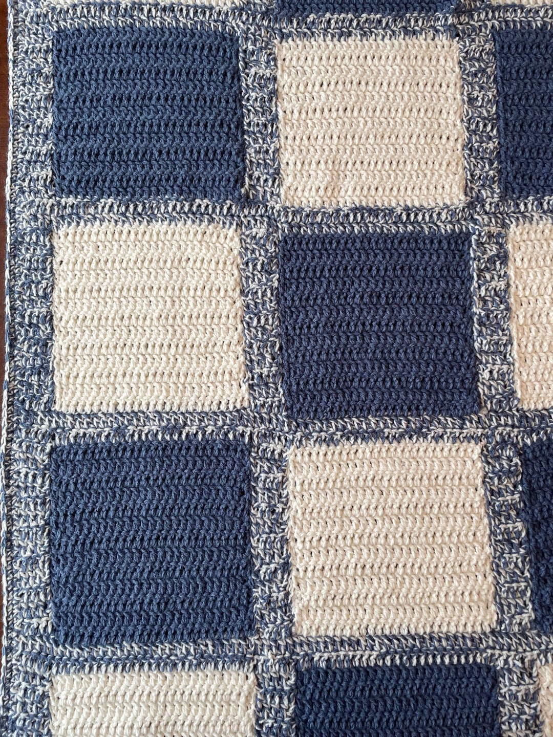 Two Tone Color Block Afghan Pattern - Etsy