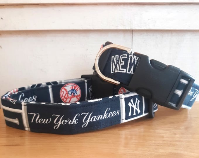 Yankees 1 Inch Width Dog Collar - Etsy