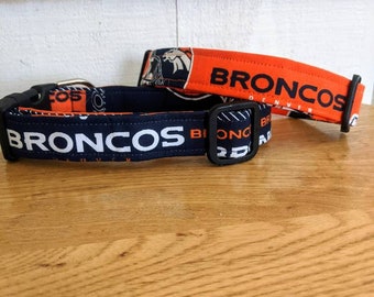 Denver Broncos Dog Collar - Etsy