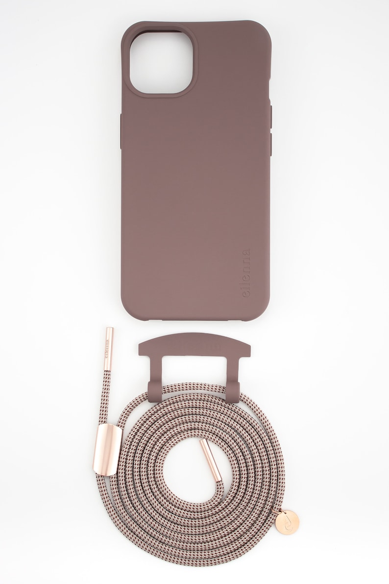 Łańcuszek i etui na telefon do iPhone'a i Samsunga w kolorze BERRY z ...
