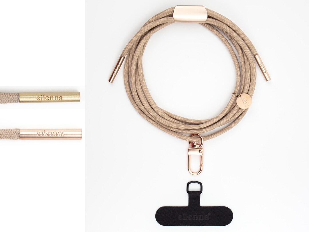 Universal Mobile Phone Chain With Carabiner and Adapter, Cord in SANDY ...