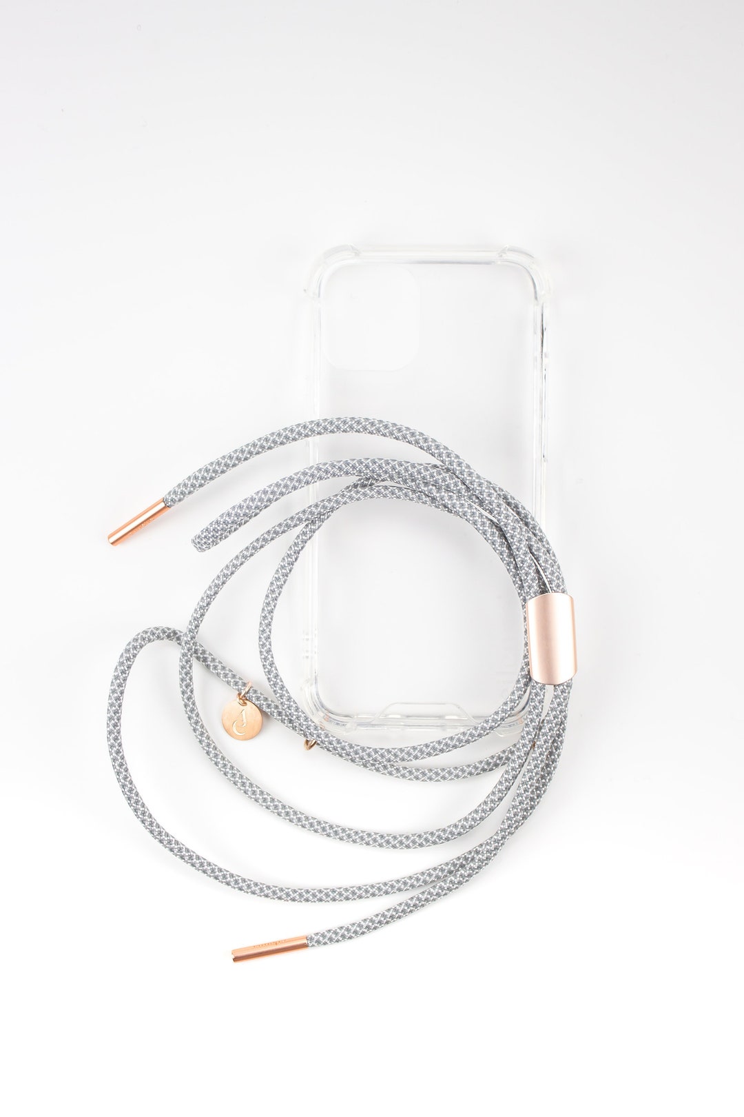 Chaîne de téléphone portable réglable avec étui transparent pour iPhone ...
