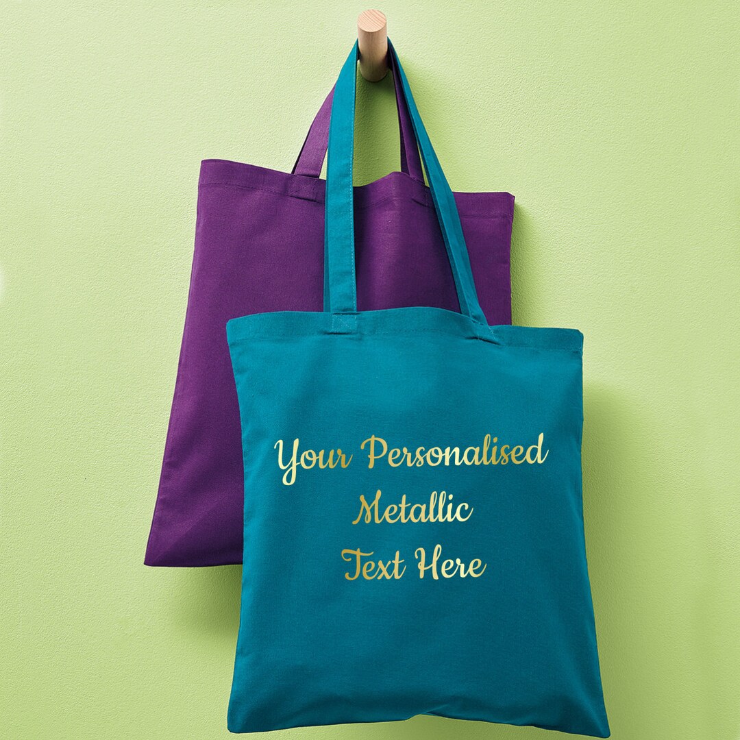 Personalised Tote Bag - Choice of Text Colours Including Rose Gold ...