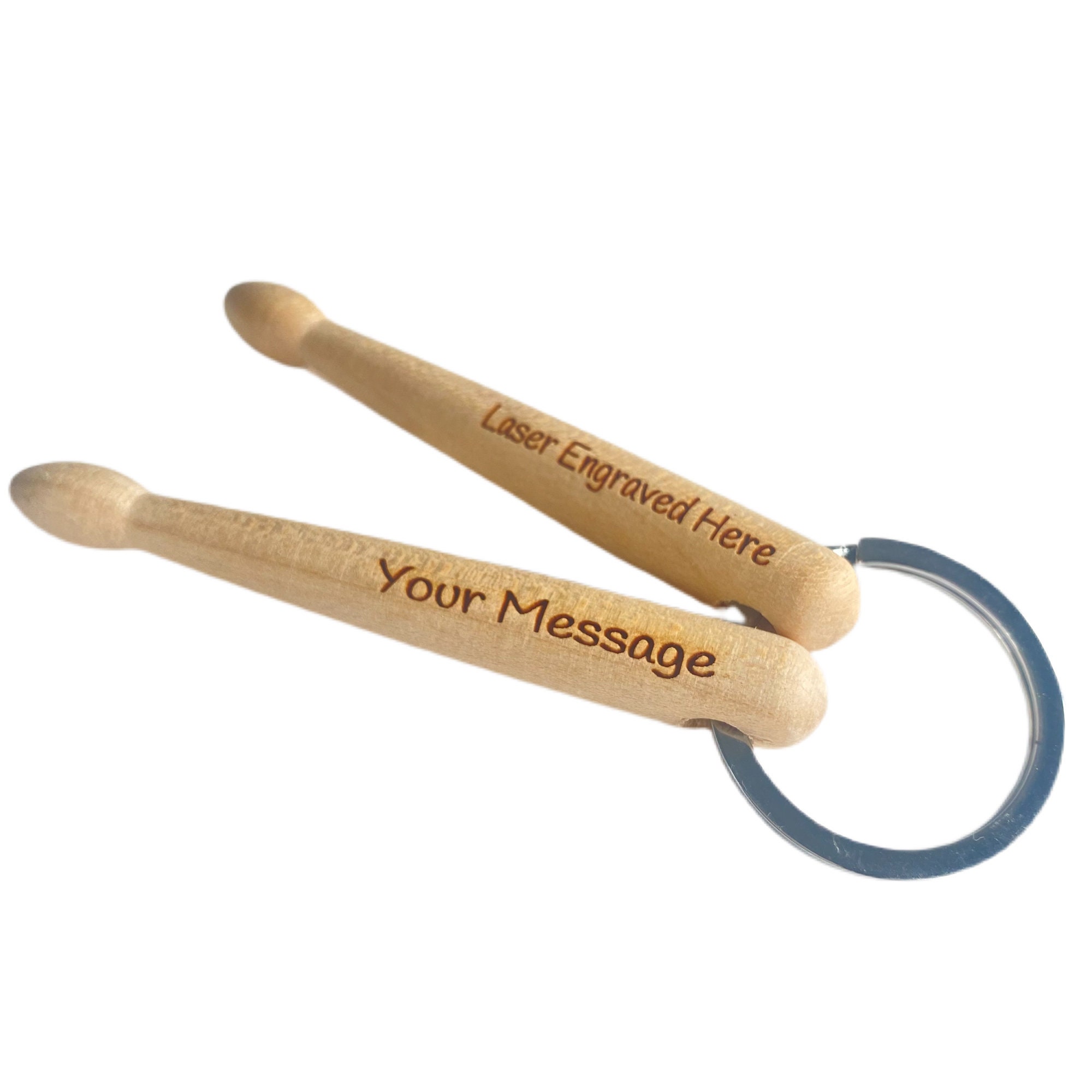 Personalised Drumstick Keyring - Perfect Custom Gift for Drummer or ...