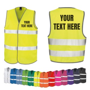 Personalised Hi Vis Vests - Fluorescent Colours - Fab for Riders ...