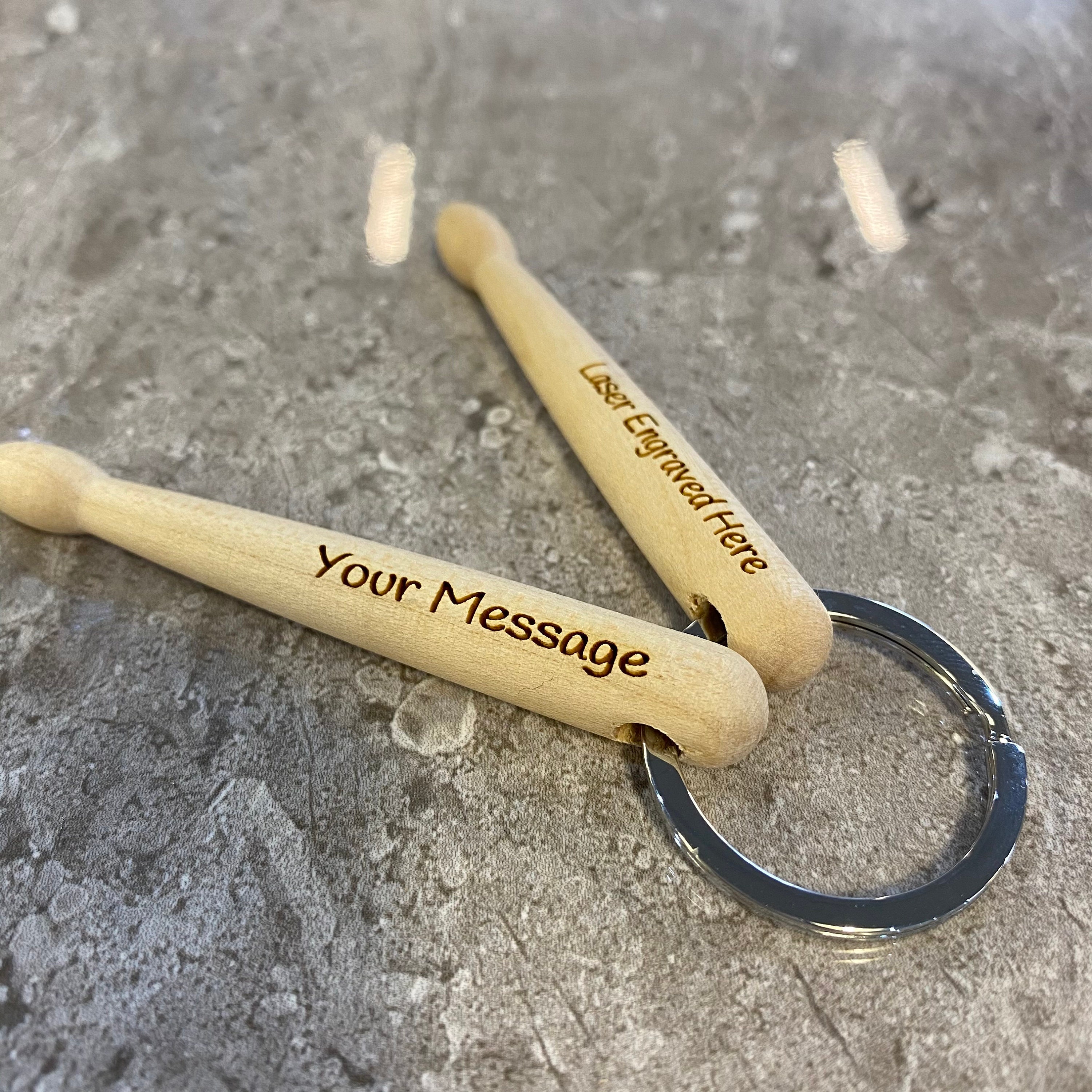 Personalised Drumstick Keyring - Perfect Custom Gift for Drummer or ...