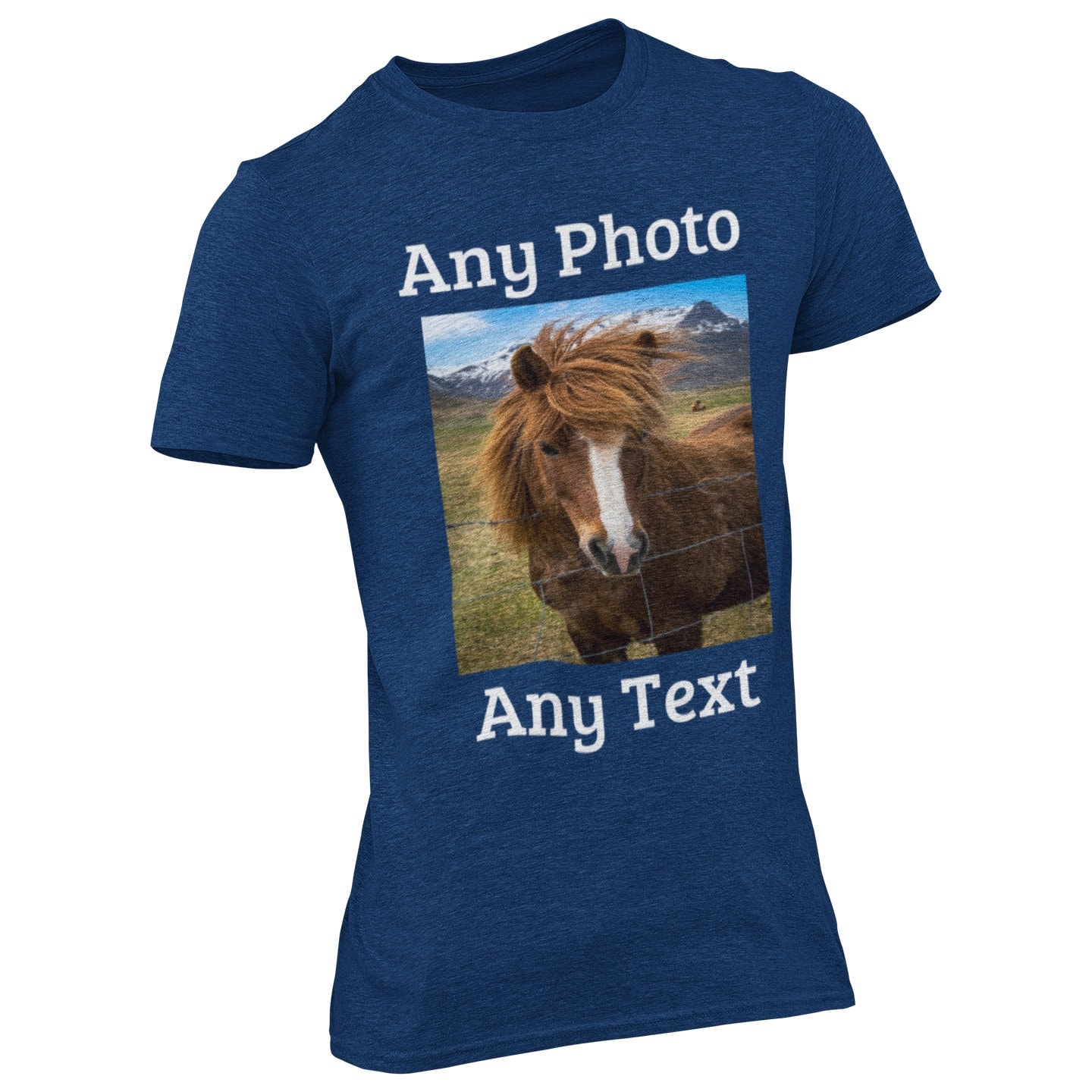 Personalised Photo T-shirt Add Custom Text and Image Great - Etsy UK