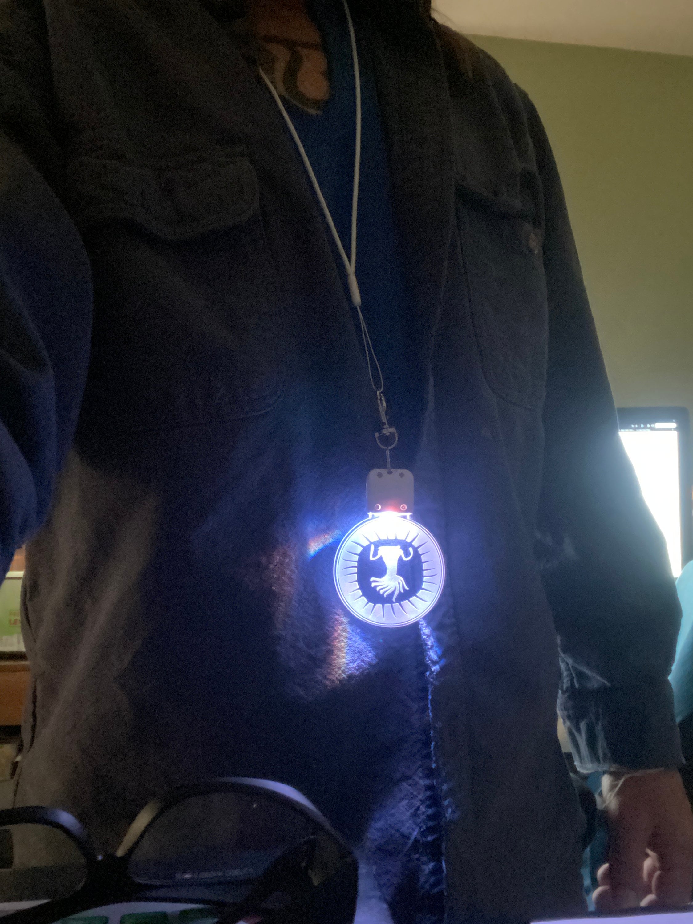 LED RGB Illuminated Lighted Keychain Acrylic Rechargeable Glowing Easy ...