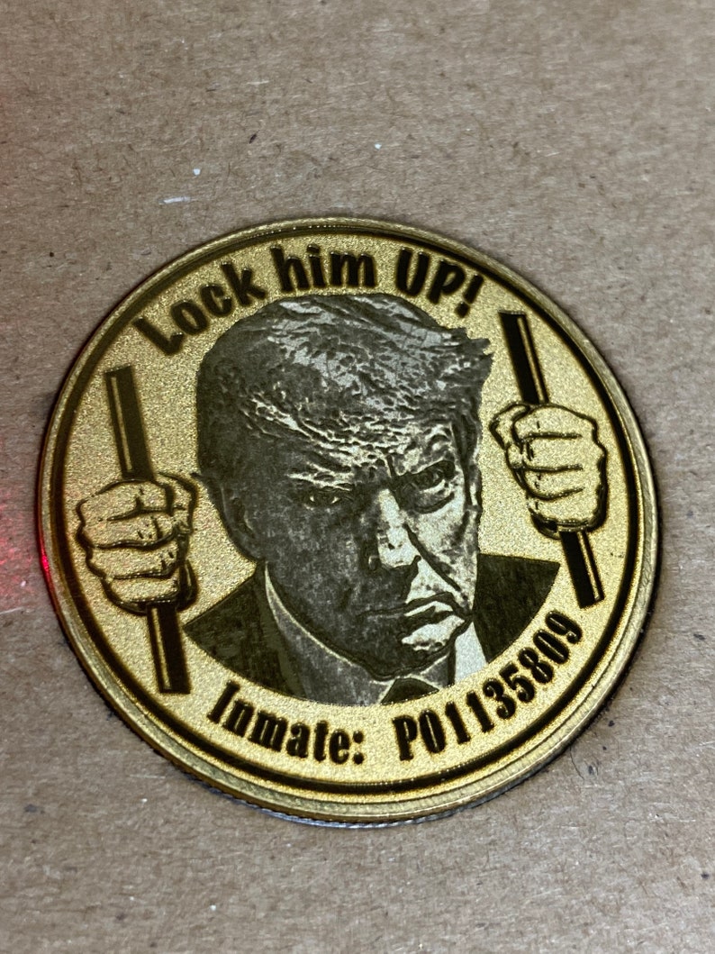 Lock Him up Mug Shot 2024 Traitor Trump Donald Commemorative Coup Coin ...
