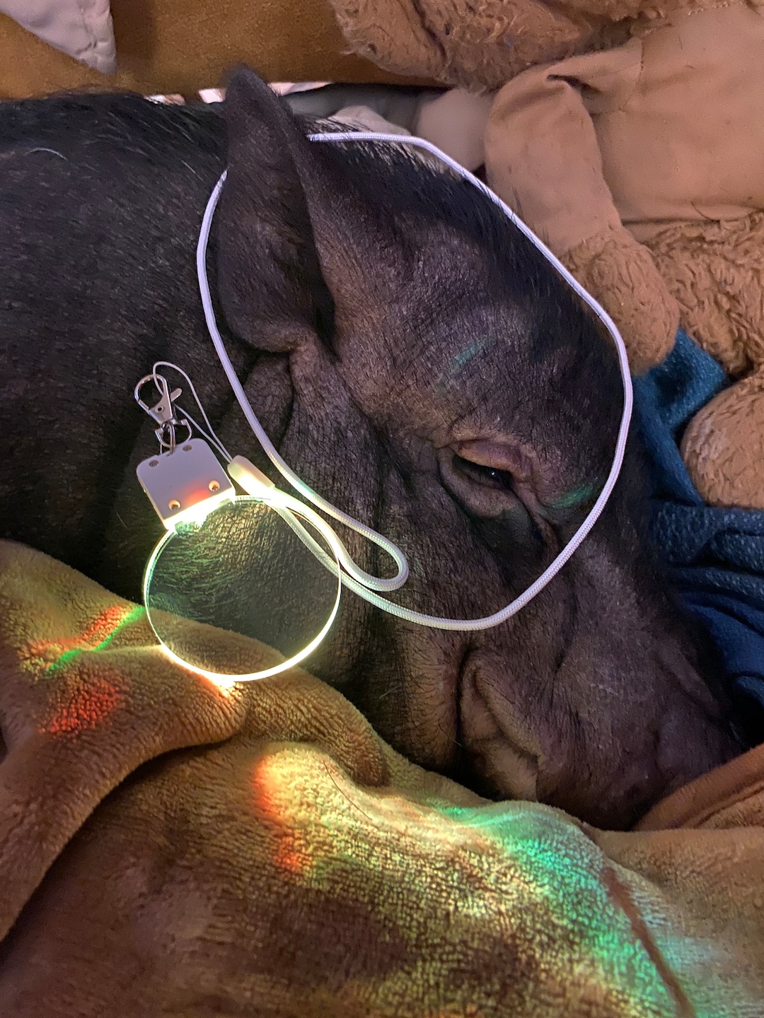 LED RGB Illuminated Lighted Keychain Acrylic Rechargeable Glowing Easy ...