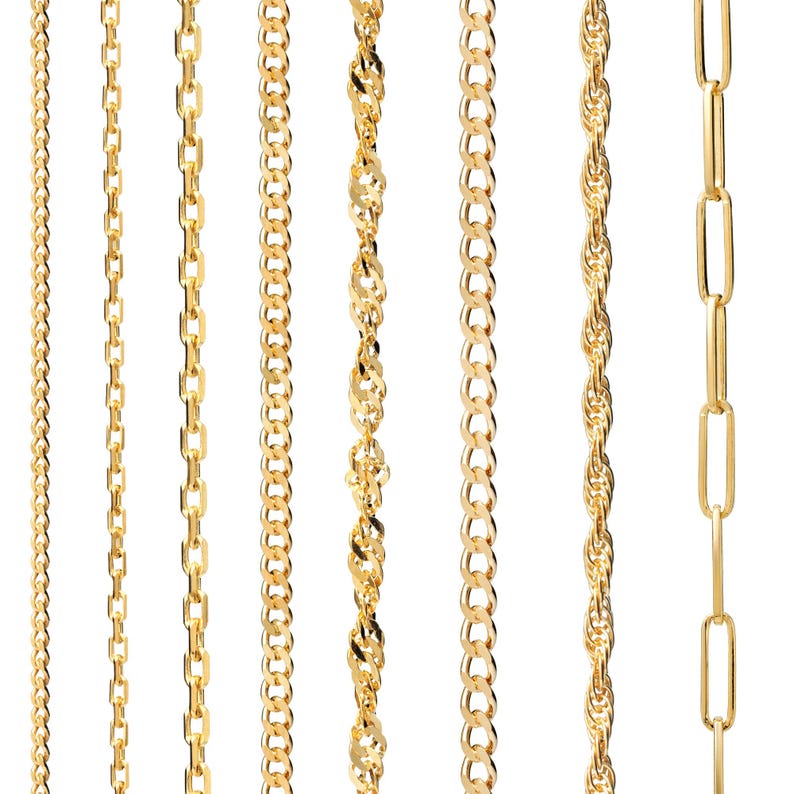 24K Gold Chain Necklace in Various Styles. Perfect Gift for Her Choker ...