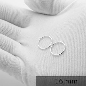 Hinged Sleeper Earrings Hoops. Sterling Silver or Gold Sleepers in 10mm ...