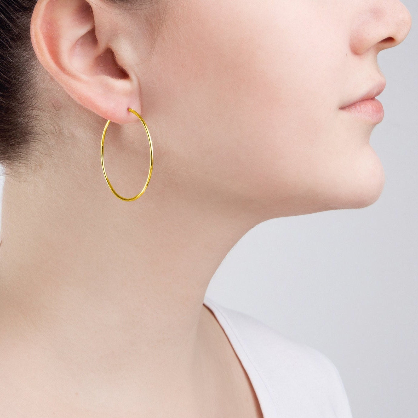 4 inch gold hoop earrings store