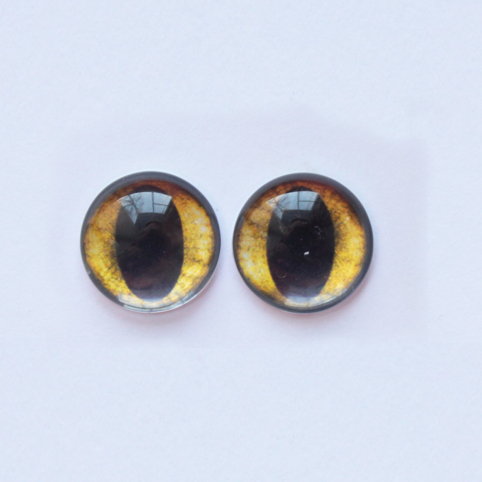 Yellow Glass Eyes for Cat Taxidermy Glass Eyes for Toy - Etsy